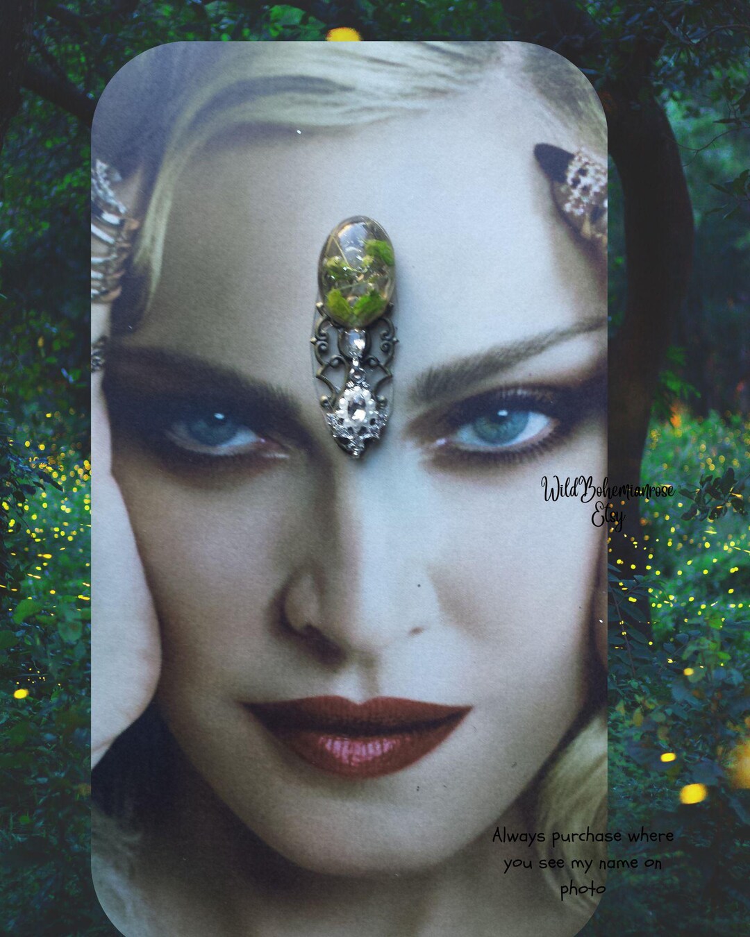 Mermaid Mood Stone Color Change Bindi, Tribal Fusion Bindi, Boho ...
