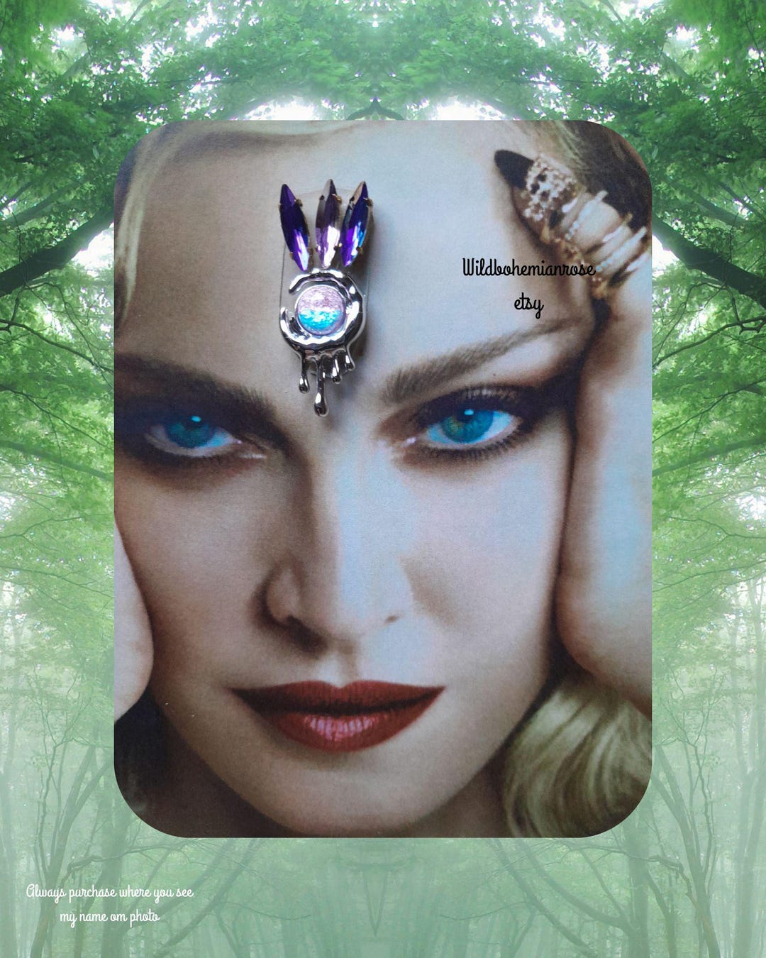 Anime Moon Face Gem Bling Bindi, Cosplay Costume Face Jewel,boho ...