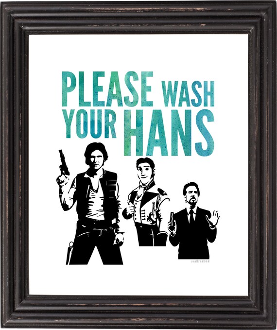 Please Wash Your Hans Printable Print Star Wars Frozen Die | Etsy