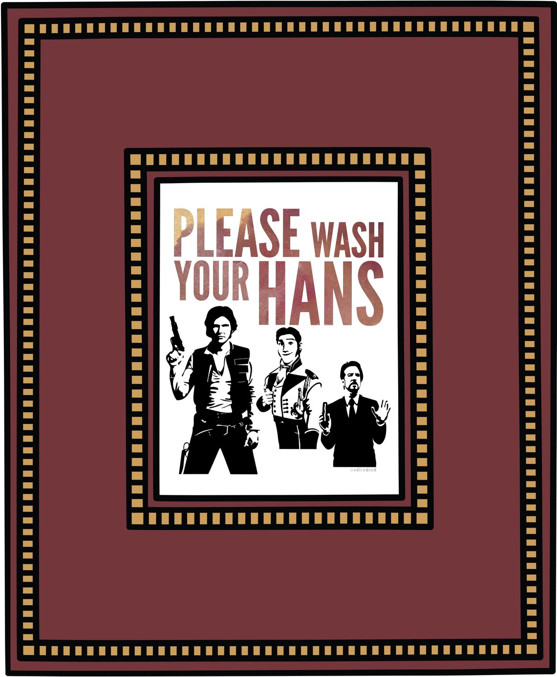 Please Wash Your Hans Printable Print Star Wars Frozen Die | Etsy
