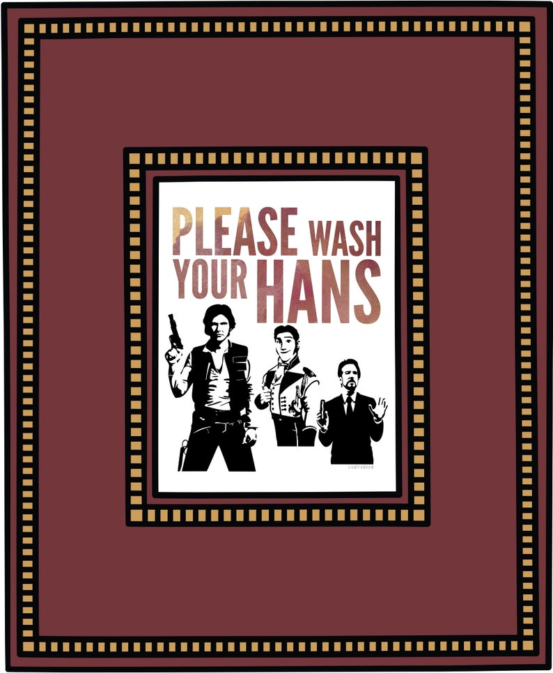 Please Wash Your Hans Printable Print Star Wars Frozen Die | Etsy