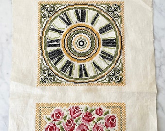 Cross Stitch Clock | Etsy