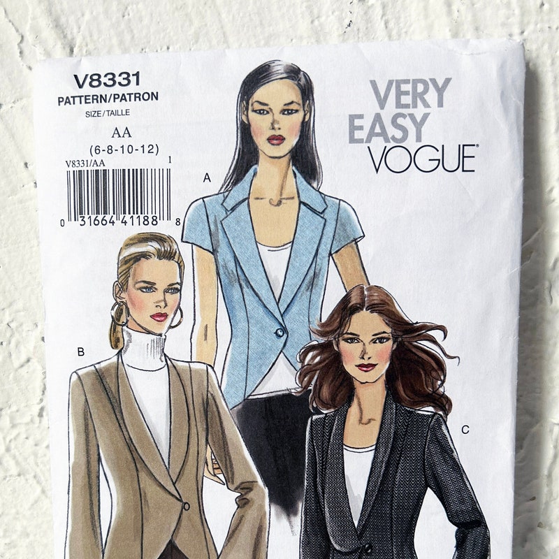 Vogue Jacket Pattern - Etsy