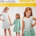 Simplicity Girls Dresses Pleats Bows Coat Jacket Pattern #1174 Sizes 3 ...