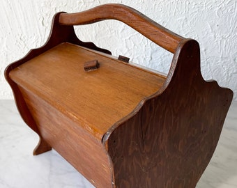 Vintage Sewing Wood Box - Etsy