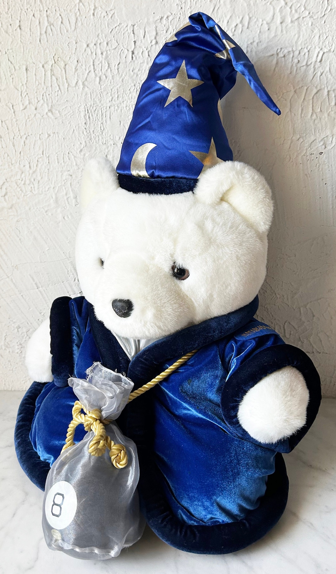Dayton Hudson 1999 Santa Bear Wizard White Plush Blue Velvet Robe Magic ...