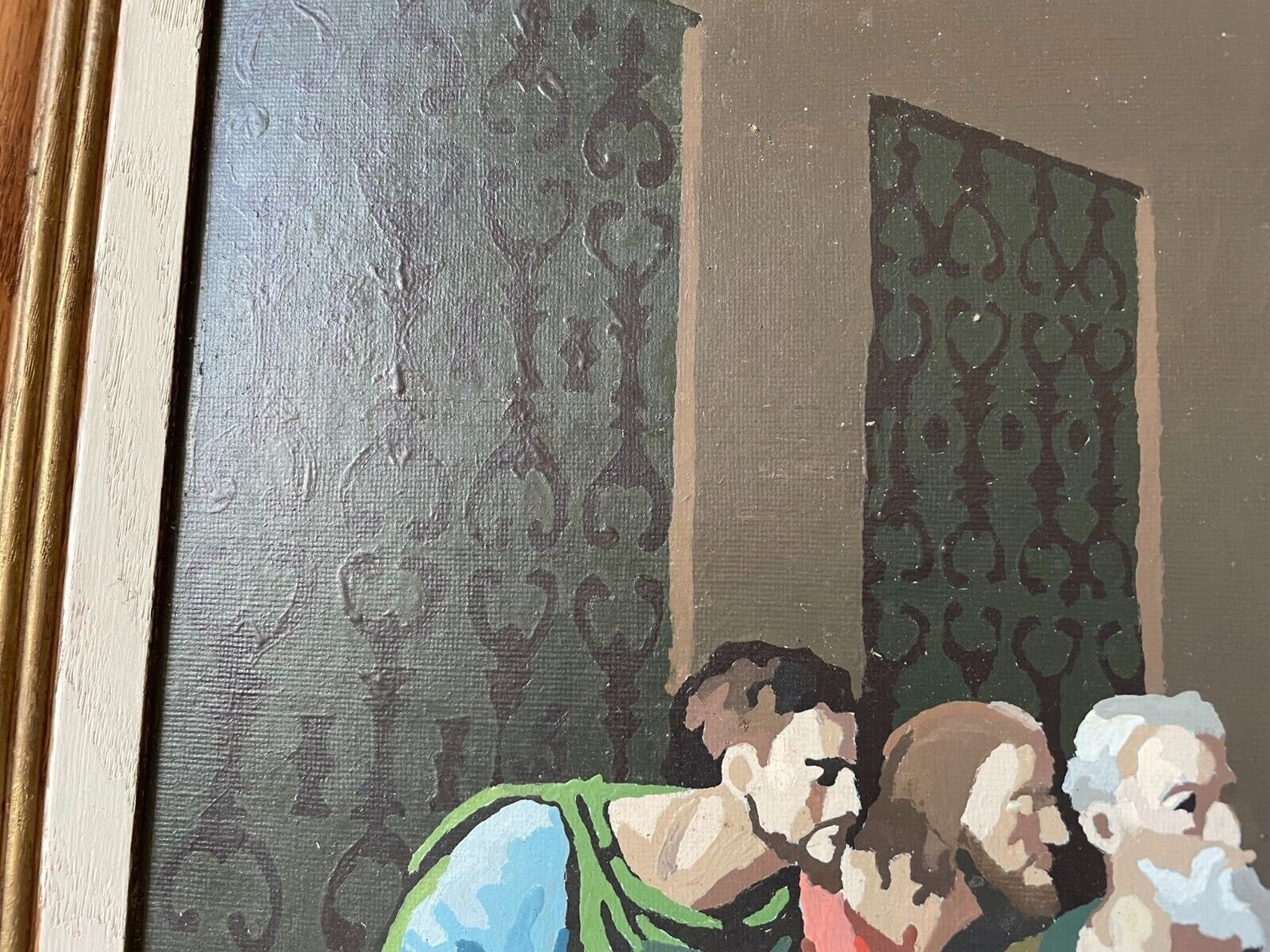 The Last Supper Paint by Number Completed & Framed Painting Vintage 18 ...