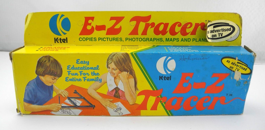 Vintage 1973 E-Z Tracer by K-tel Plastic Tracing Tool Enlarges Reduces ...