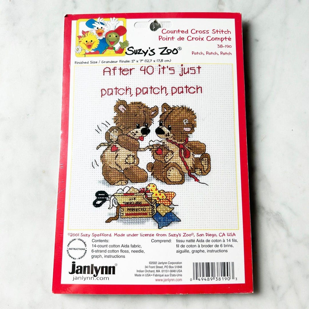 Suzy's Zoo Cross Stitch Kit: After 40 Patch Design - Janlynn - Etsy