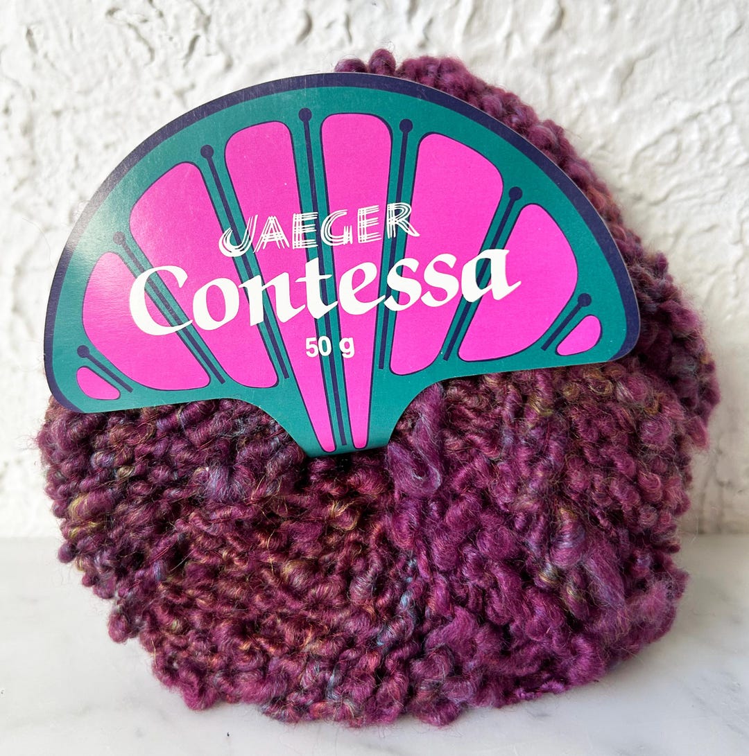 Jaeger Contessa Acrylic Wool Boucle Yarn - 1 Skein Color Variegated ...