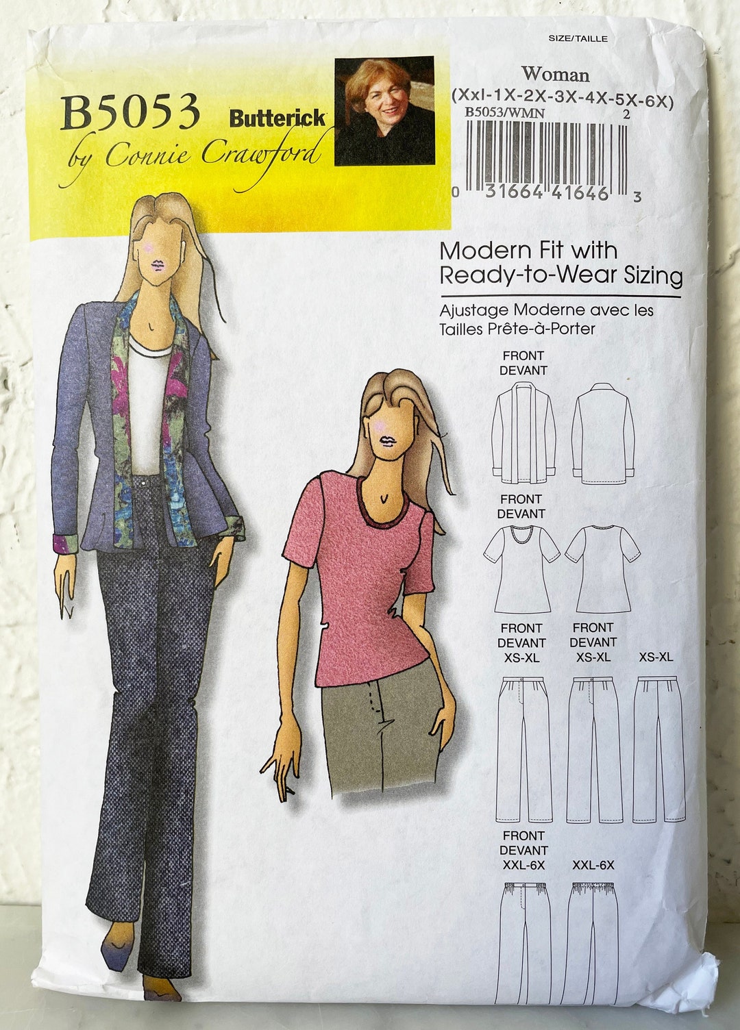 Butterick Connie Crawford Jacket Blouse Pants Sewing Pattern #B5053 ...