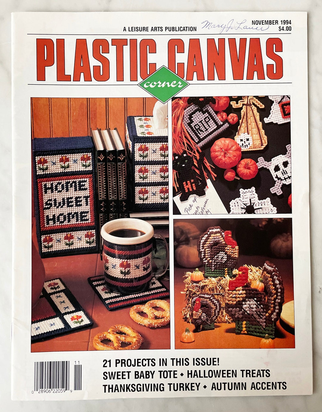 Plastic Canvas Corner Magazine November 1994-21 Projects - Vintage ...
