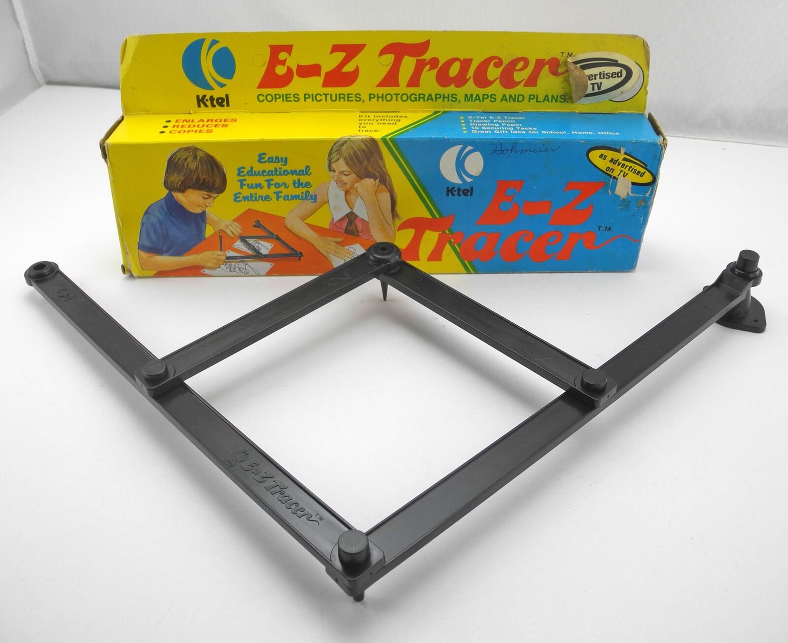 Vintage 1973 E-Z Tracer by K-tel Plastic Tracing Tool Enlarges Reduces ...