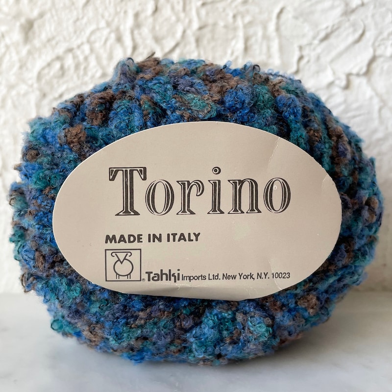 Blue Wool Boucle Yarn - Etsy