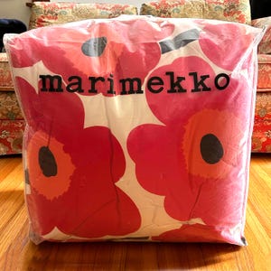 Marimekko Unikko Poppy Red King Comforter & Shams Set Cotton Maija ...