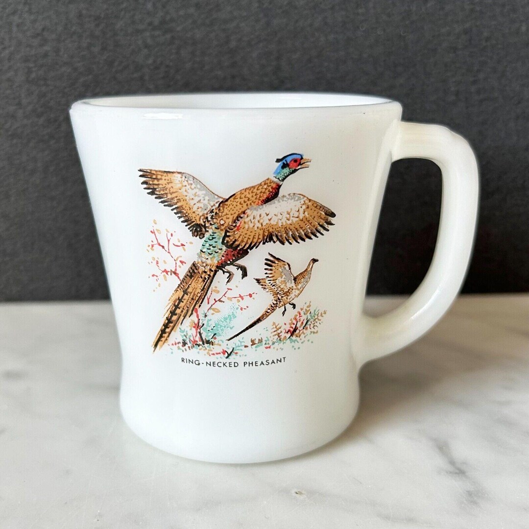 Vintage Fire King Anchor Hocking Mug Coffee Cup D Handle Ring Necked ...