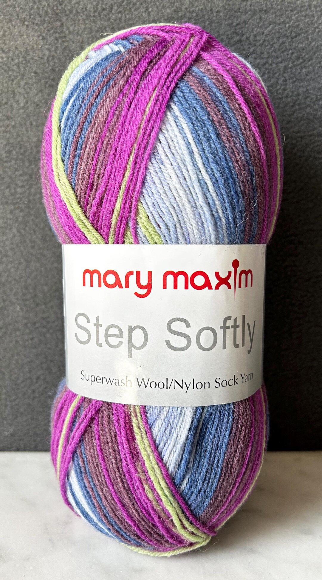 Mary Maxim Step Softly Superwash Wool/nylon Sock Yarn - 1 Skein Color ...