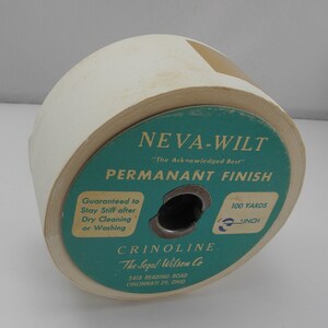 Vintage Neva-wilt Crinoline Roll 3" Width/100 Yards Woven Cream ...