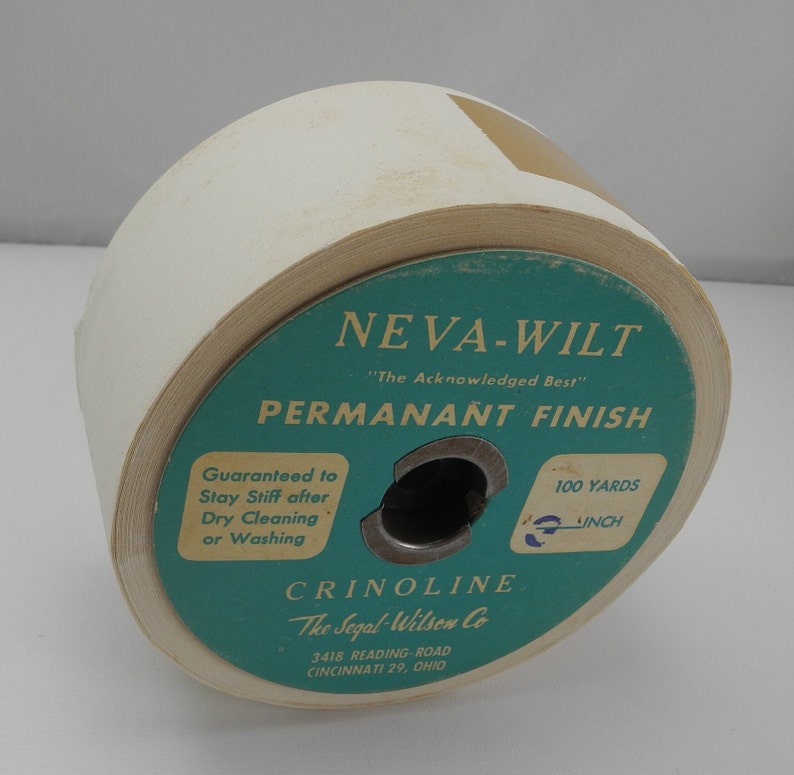 Vintage Neva-wilt Crinoline Roll 3" Width/100 Yards Woven Cream ...