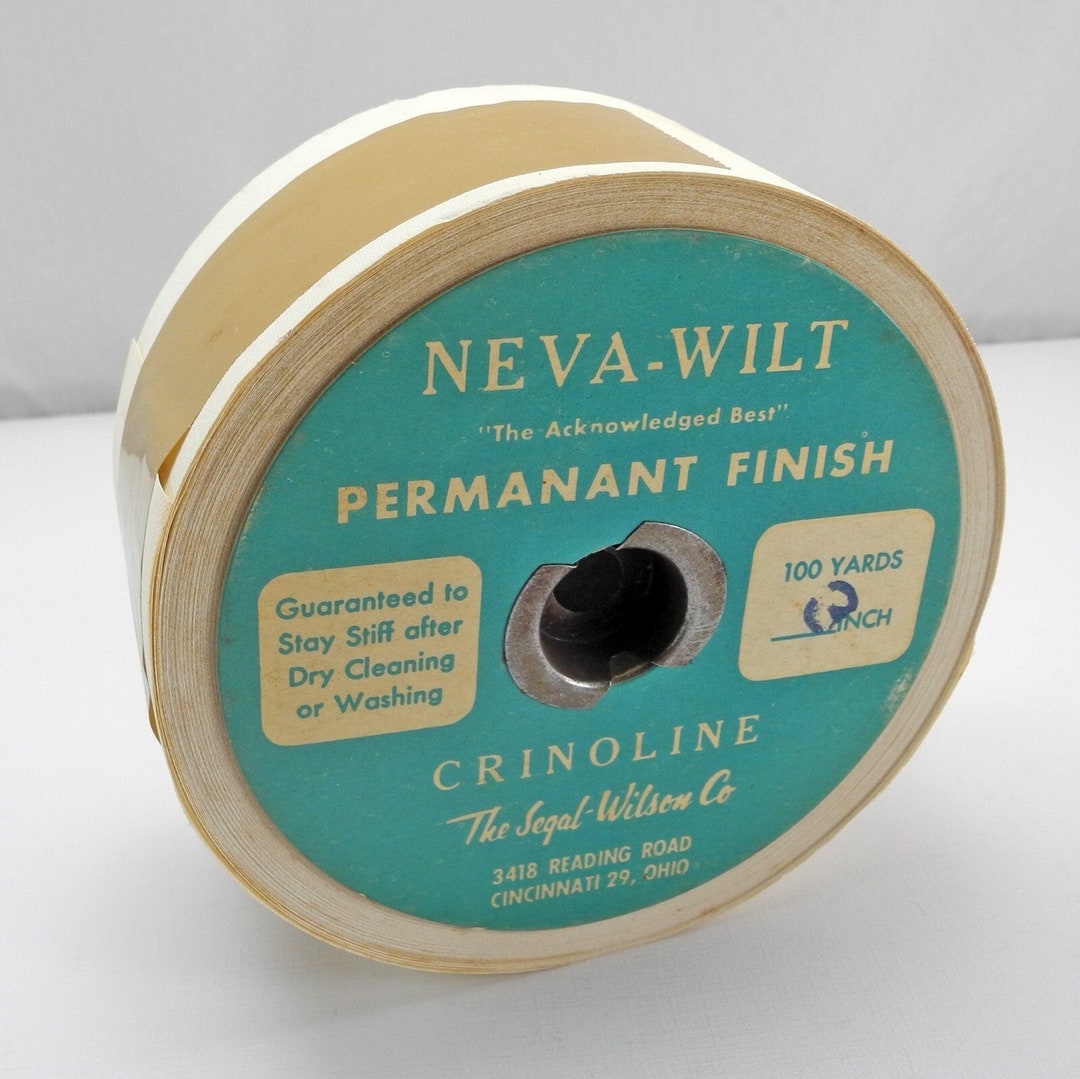 Vintage Neva-wilt Crinoline Roll 3" Width/100 Yards Woven Cream ...