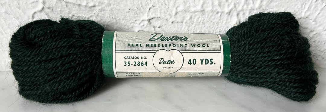 Vintage Dexter's Leewards 100% Wool Needlepoint Yarn - 1 Skein Dark ...