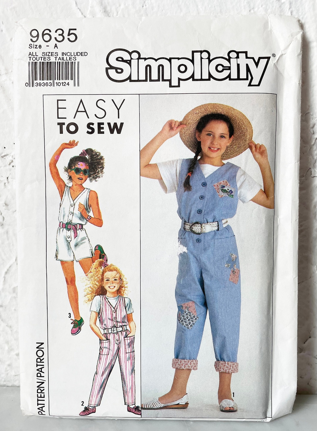 Simplicity Easy to Sew Jumpsuit-2 Lengths Sewing Pattern #9635 Girls ...