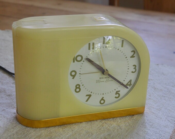 Westclox Big Ben Moonbeam Alarm Clock / Big Ben Art Deco Style Night ...