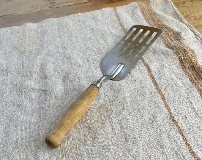 Rare Vintage A&J Spatula Wood Handle - Etsy