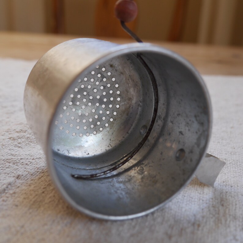 Rare Antique Flour Sifter With Red Wood Handle / Primitive Old - Etsy