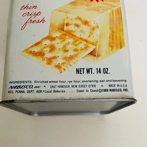 Vintage Nabisco Premium Saltine Crackers Tin Canister Can Box - Etsy