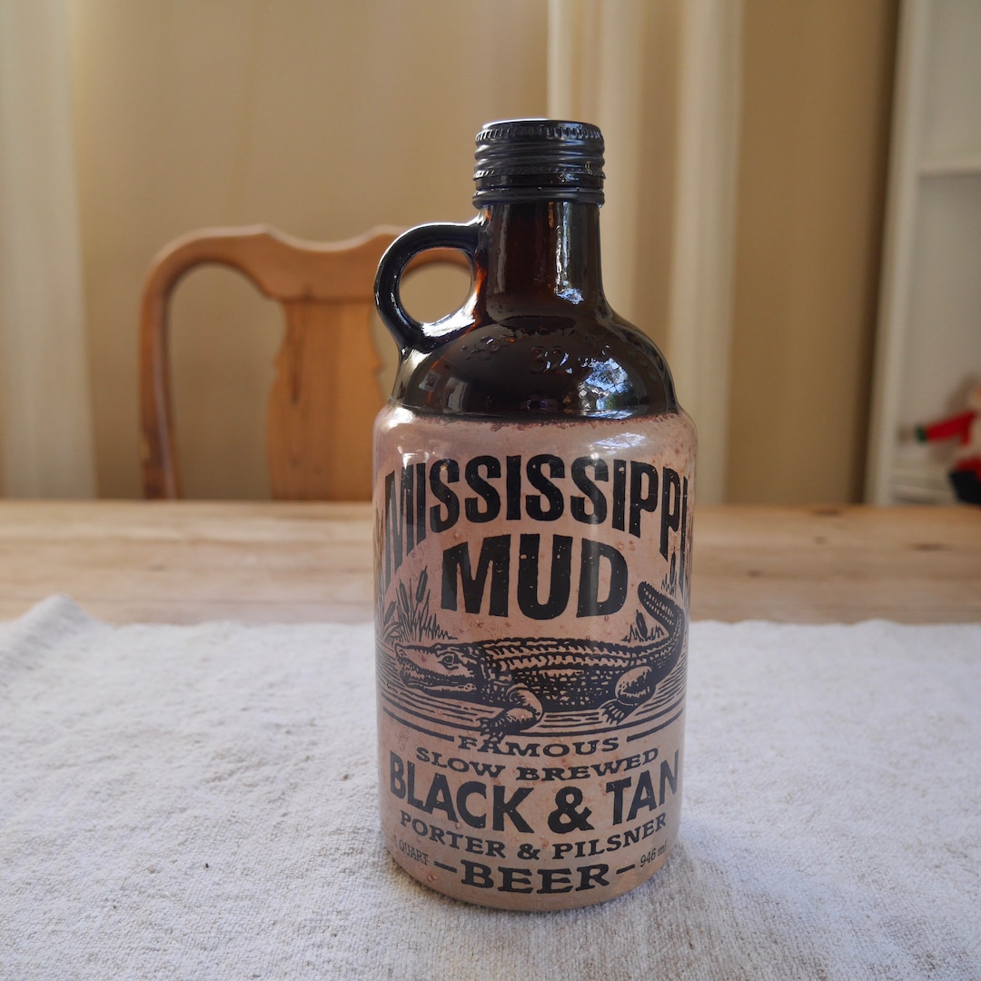 Mississippi Mud Slow Brewed Black and Tan Beer Bottle - Etsy