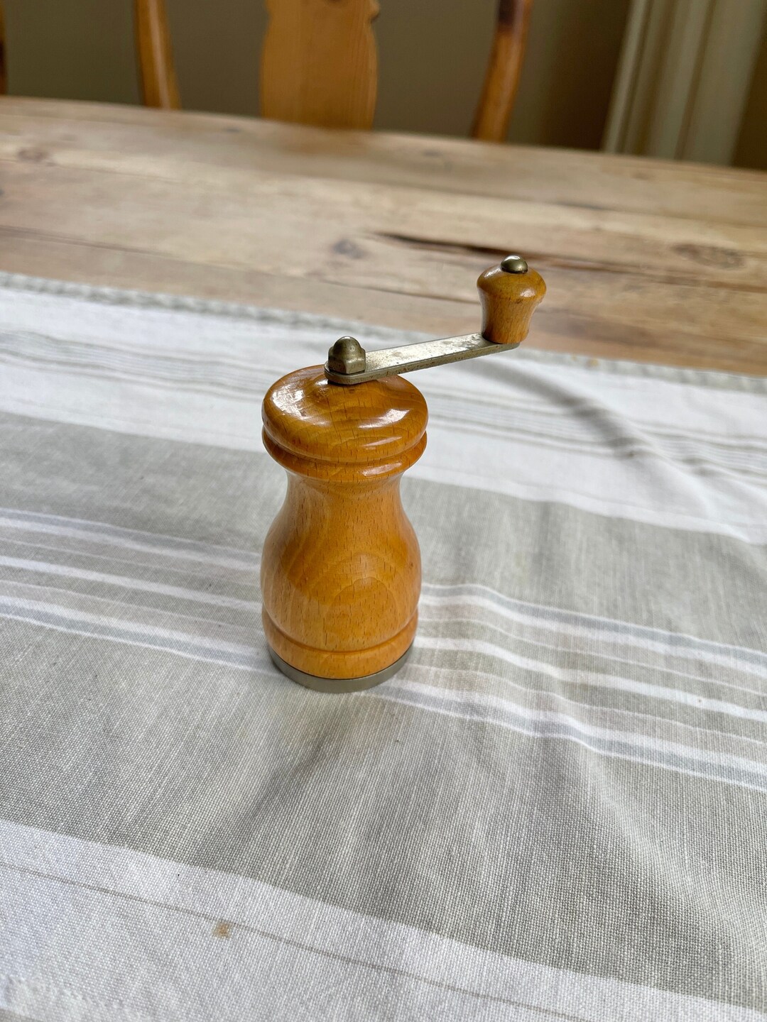Vintage Pepper Grinder Made in Germany, Genuine Vintage Wood Peppermill ...