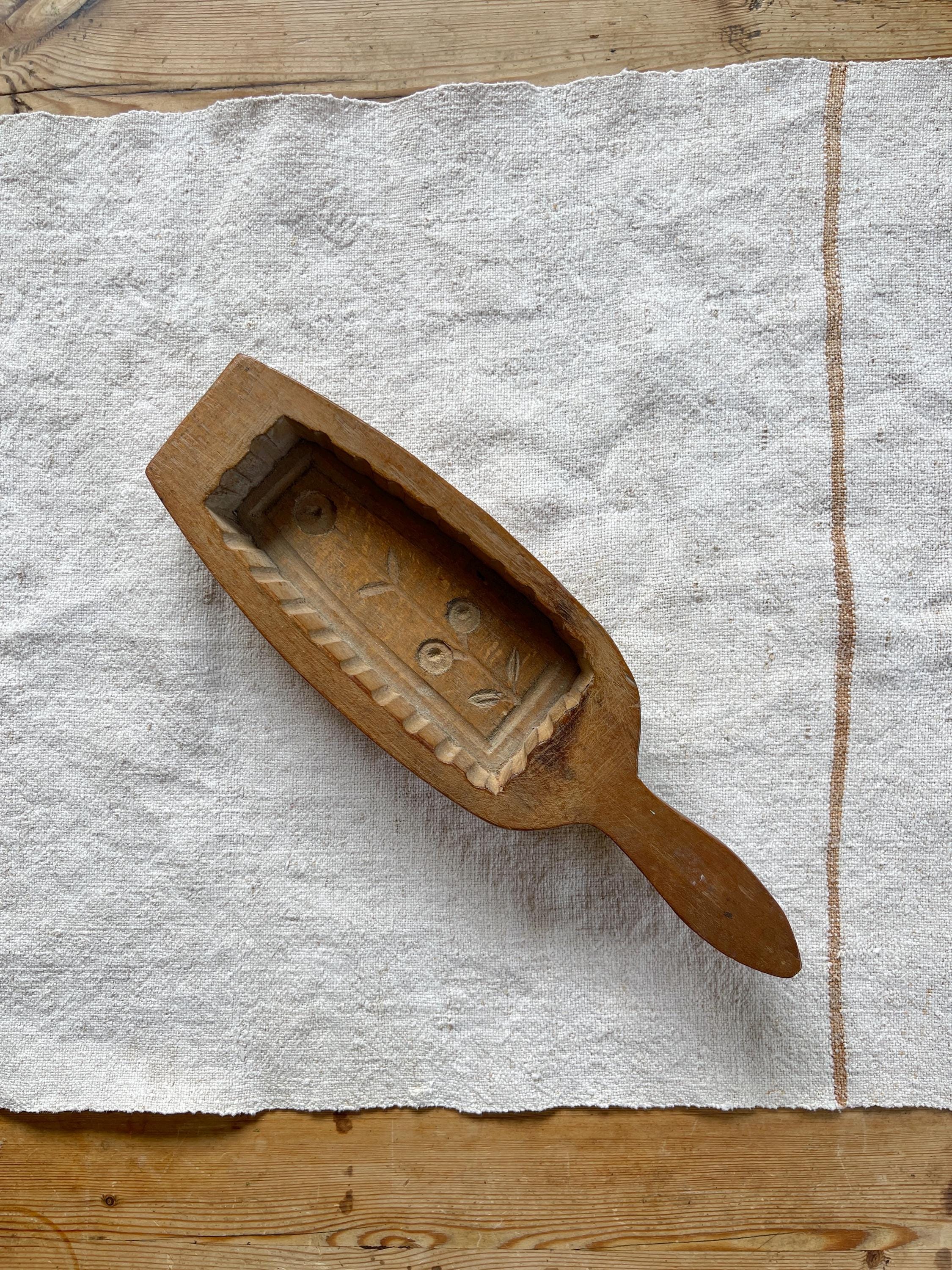 Antique French Wood Butter Mold: Floral Design, Primitive Farm Decor - Etsy