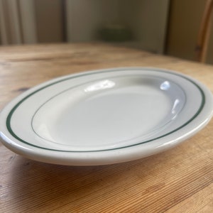 Vintage Buffalo China Platter With Green Edge Trim - Etsy