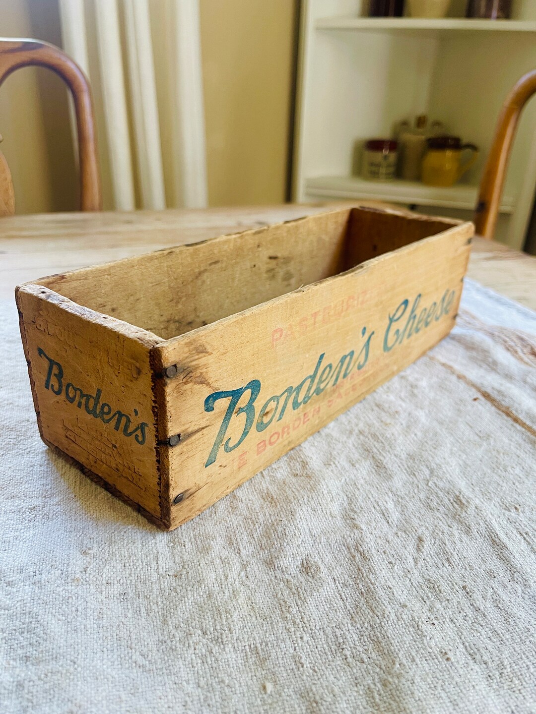 Vintage Borden's Cheese Wood Box Wooden Cheese Box With - Etsy