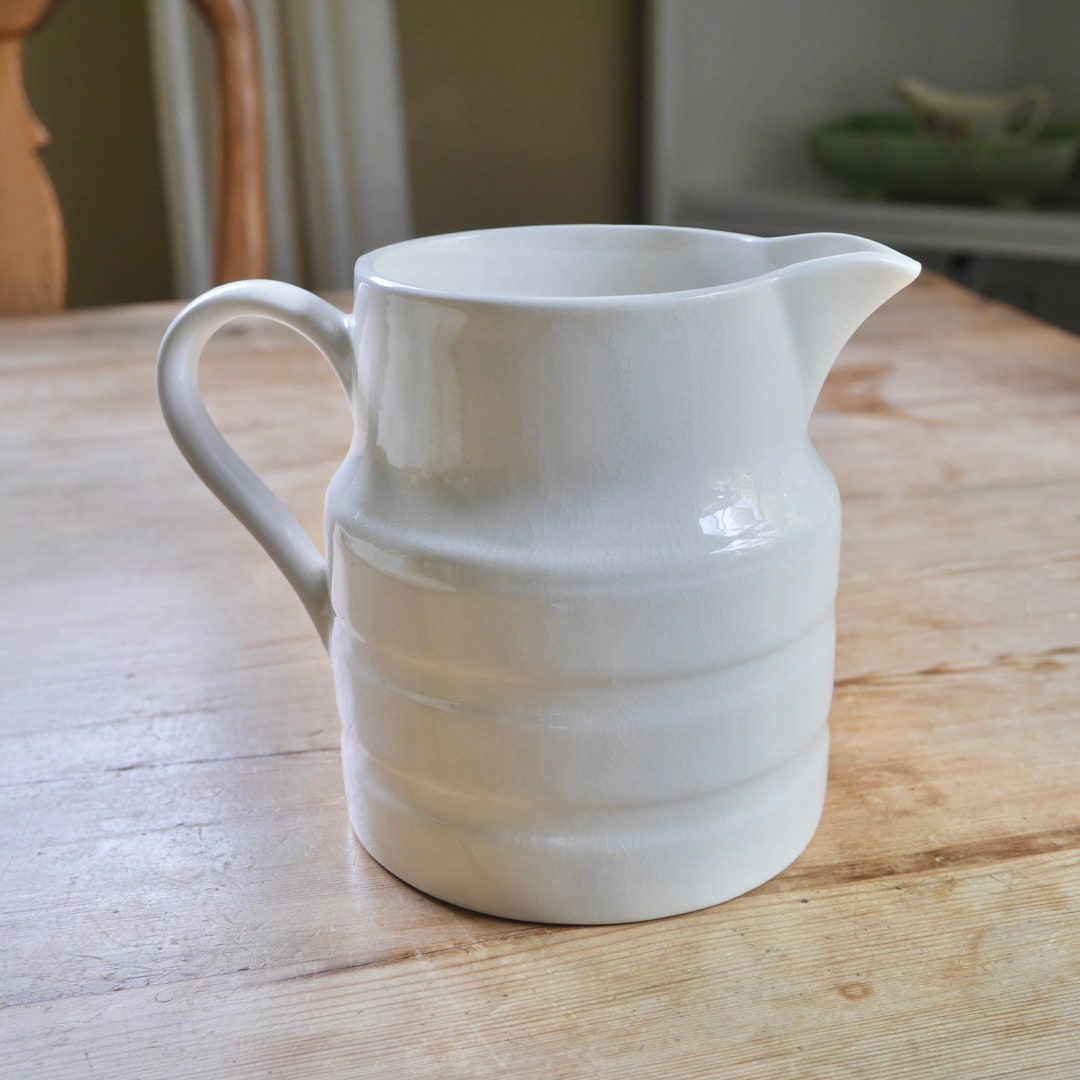 Vintage Lord Nelson Pottery White Banded Ceramic 2 Pint Milk - Etsy