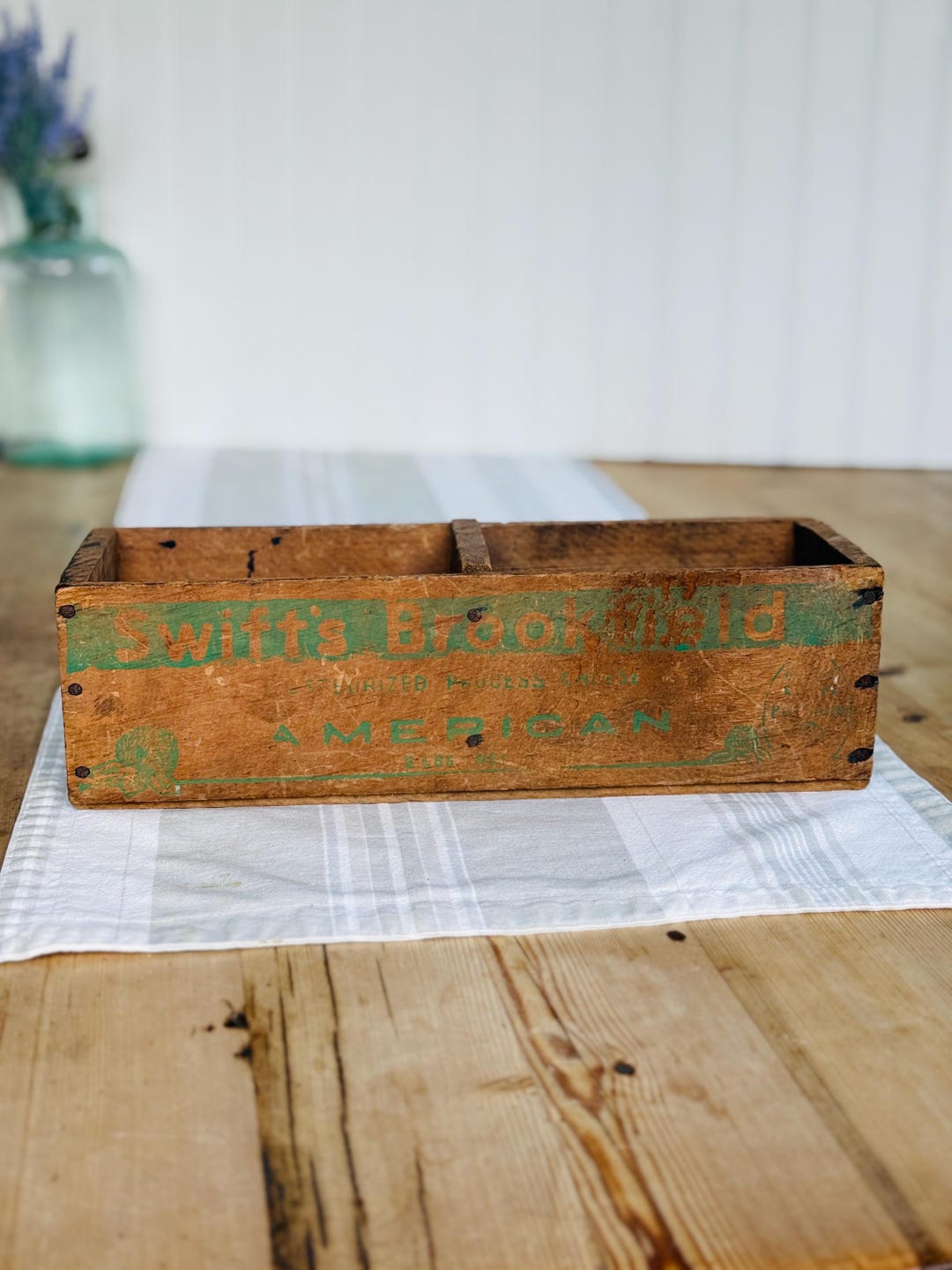 Large Swifts Brookfield American Cheese Box 5 Lbs With Green Lettering ...