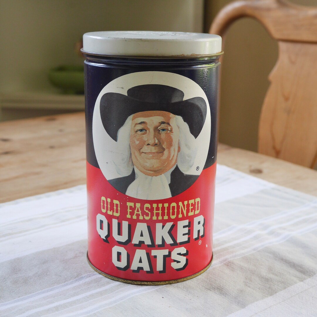 Vintage Quaker Oats Tin, Old Fashioned Quaker Oats, Limited Edition ...