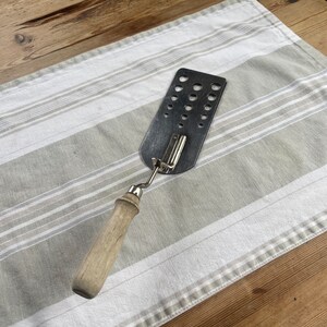 Vintage Expandable Triple Blade Spatula Stainless Steel Wood Handle ...