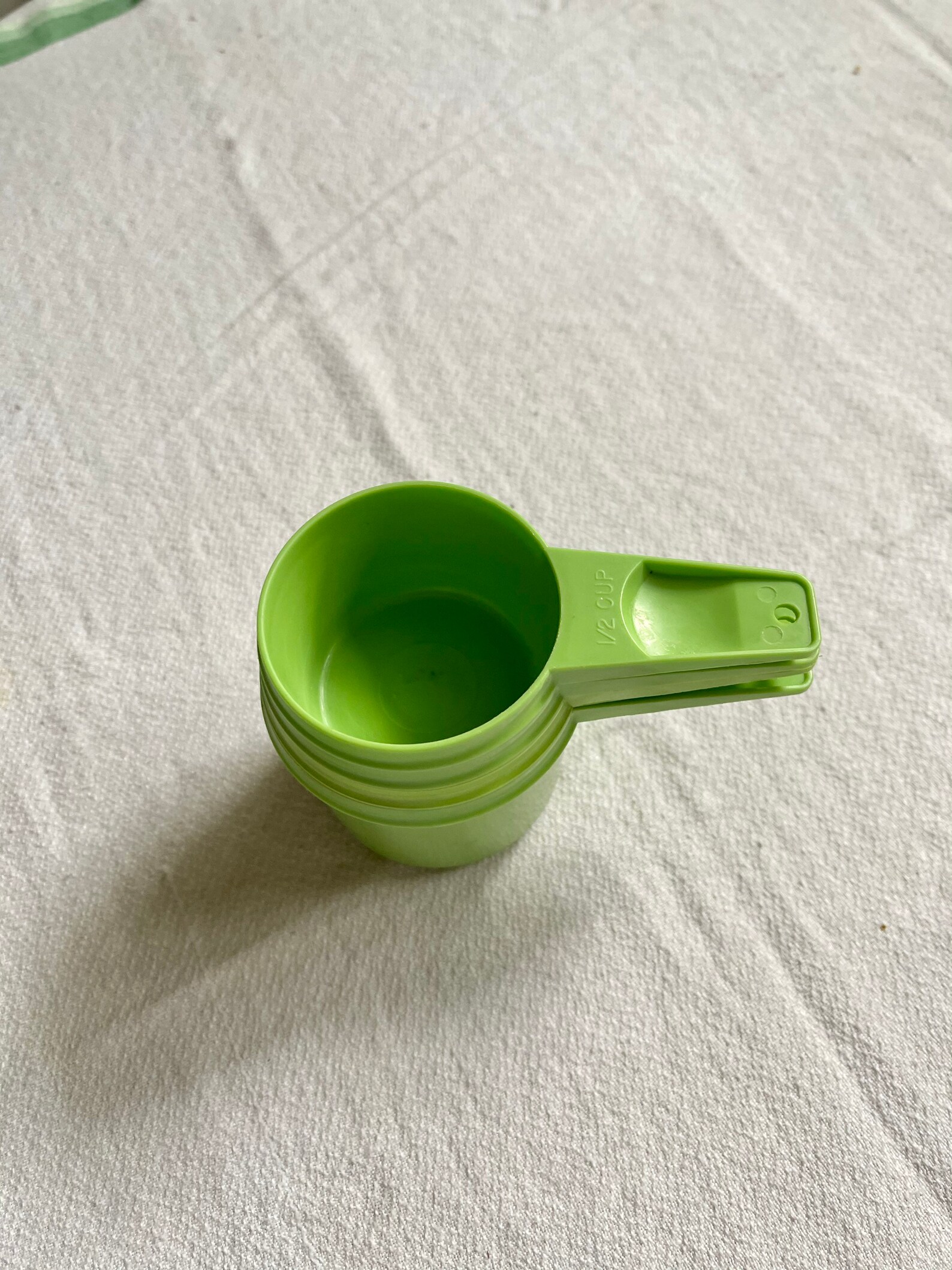 Four Vintage Tupperware Measuring Cups in Green - Etsy