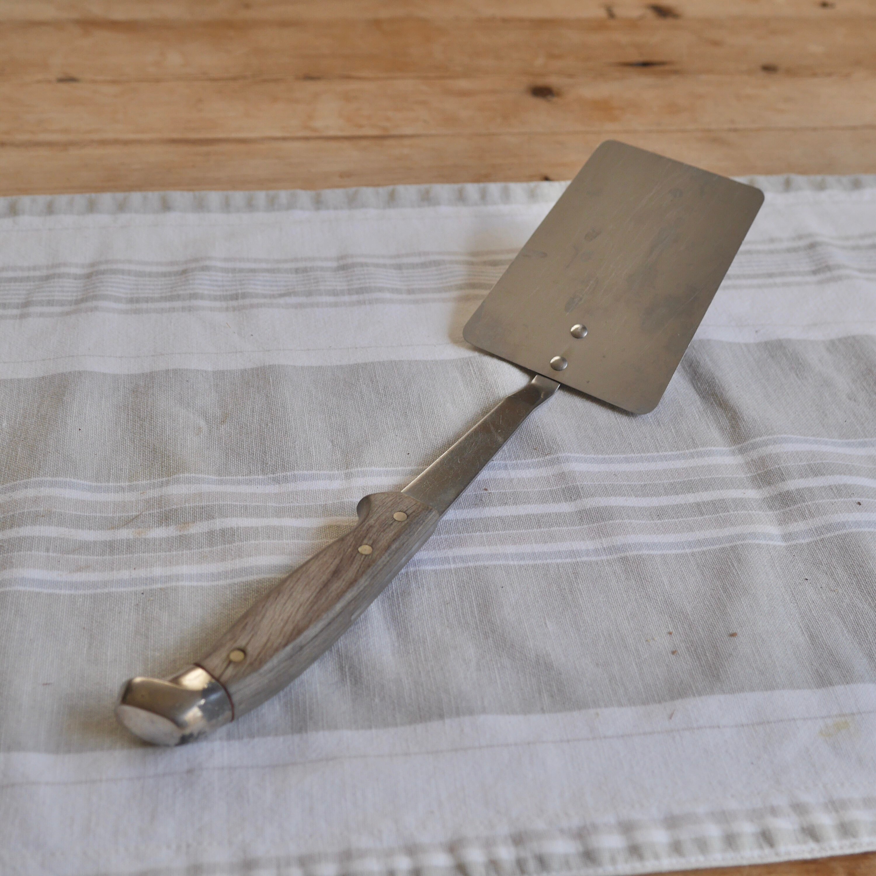 Authentic Rare Stainless Steel Spatula With Wood Handle Etsy
