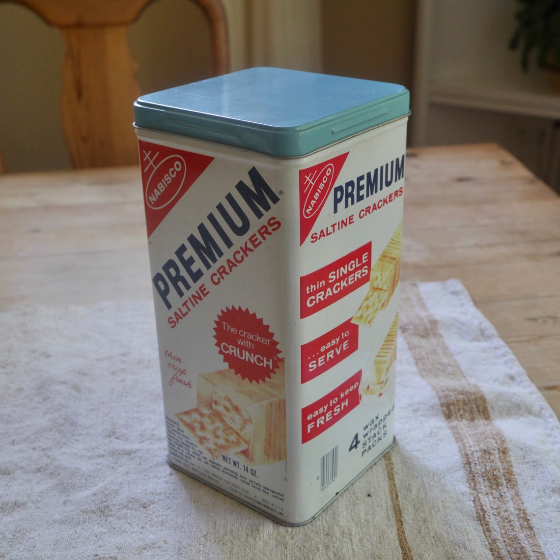 Vintage Nabisco Premium Saltine Crackers Tin Canister Can Box - Etsy