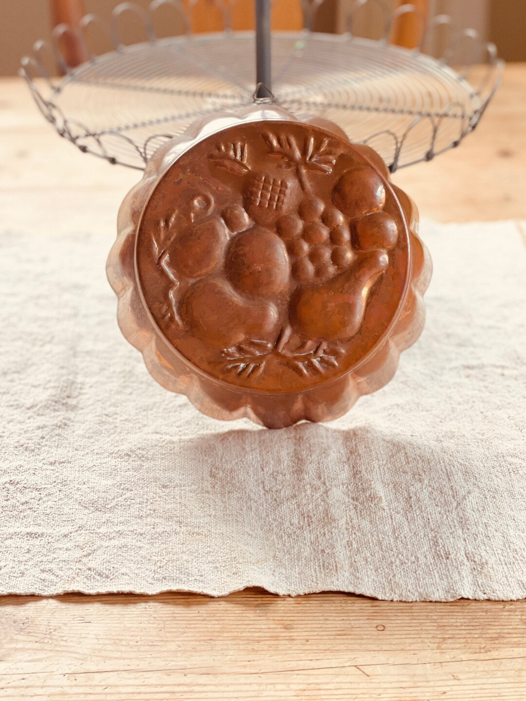ODI Solid Copper Fruit Mold With Brass Hanger Made in Korea / Vintage ...