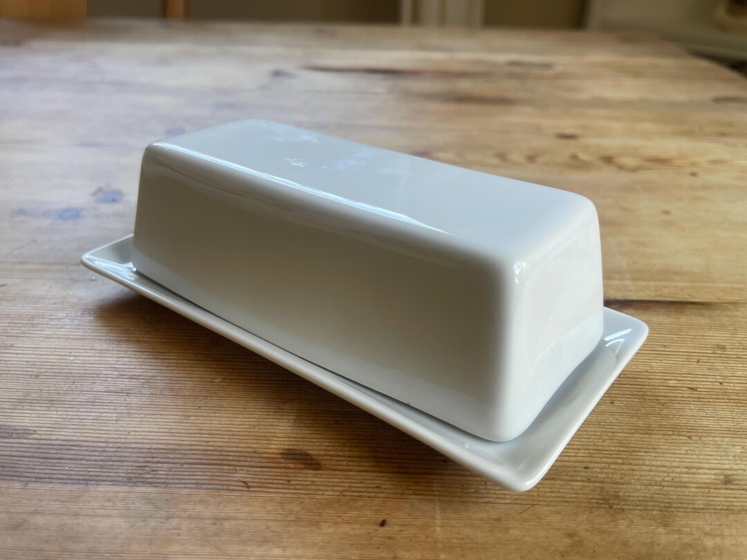 Vintage Porcelain Butter Dish Japan / White Butter Dish With Lid - Etsy