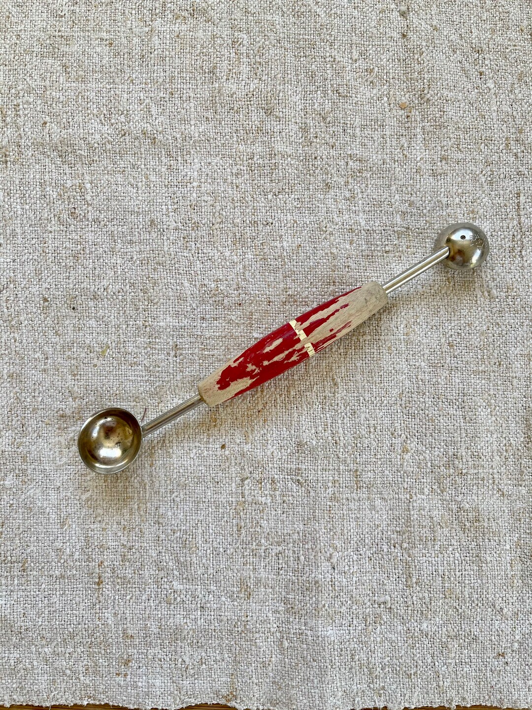 Vintage EKCO USA Melon Baller With Red Wood Handle / Red Wood Handle ...