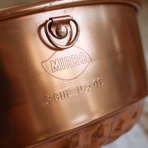 Copper Colored Vintage Jello Mold Cake Pan by Mirro, Mirro Copper 6 Cup ...
