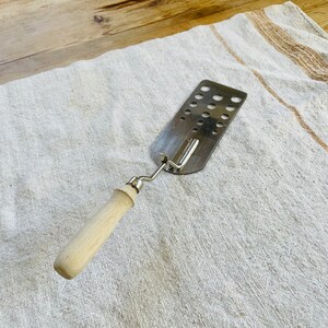 Vintage Expandable Triple Blade Spatula Stainless Steel Wood Handle ...