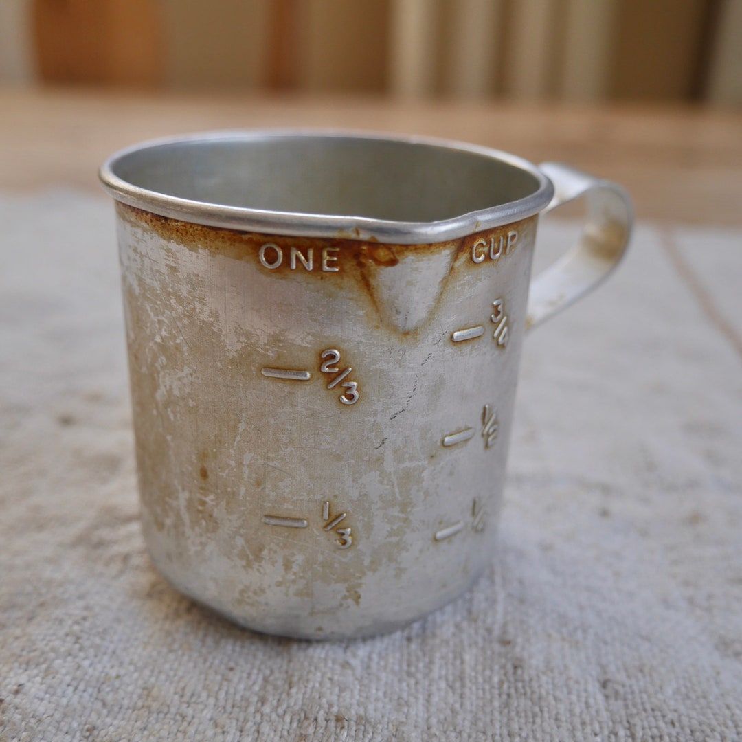 Aluminum Measuring Cup / Tin One Cup Measuring Cup - Etsy