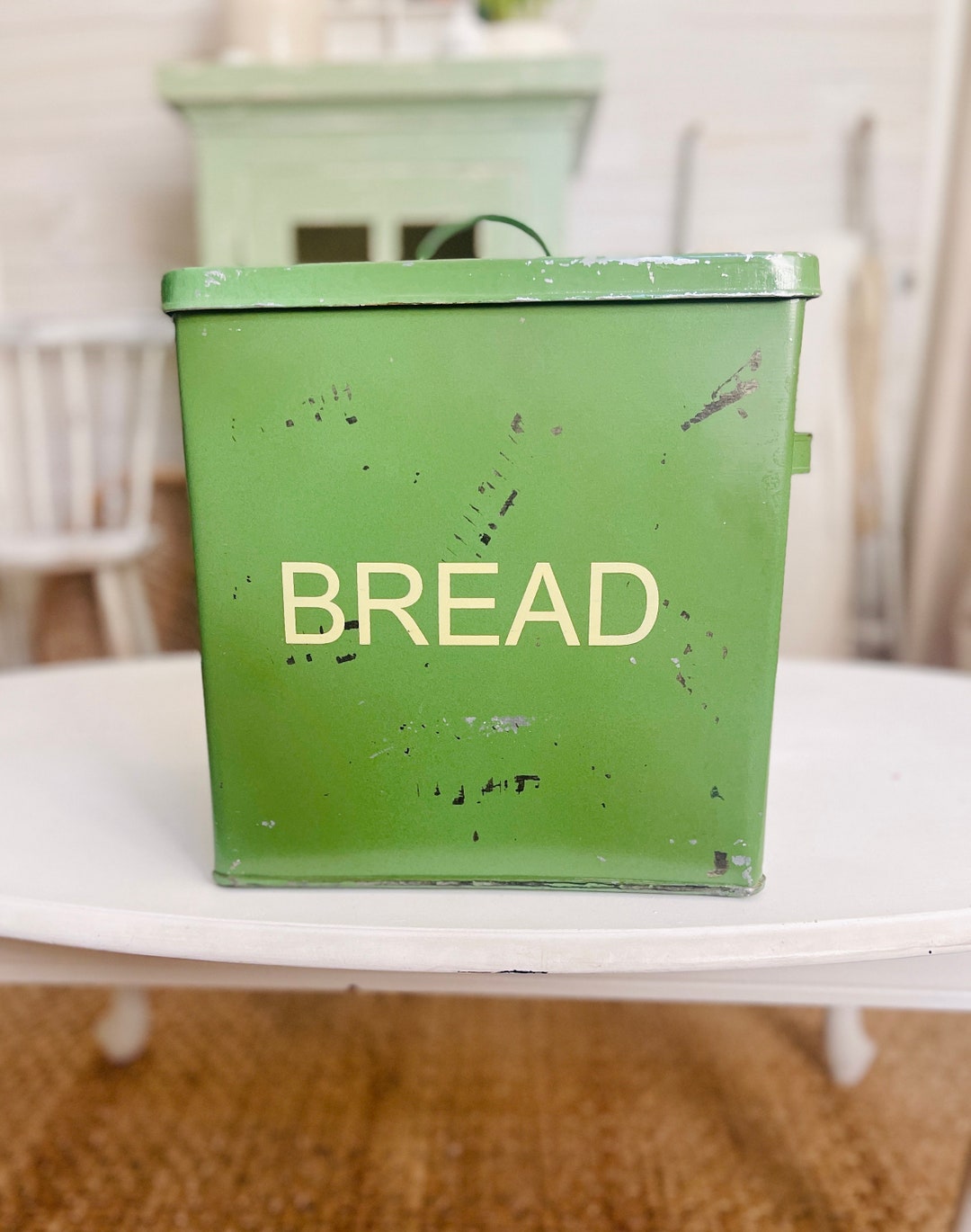 Rare Vintage Metal Green Bread Box / Two's Company Green - Etsy