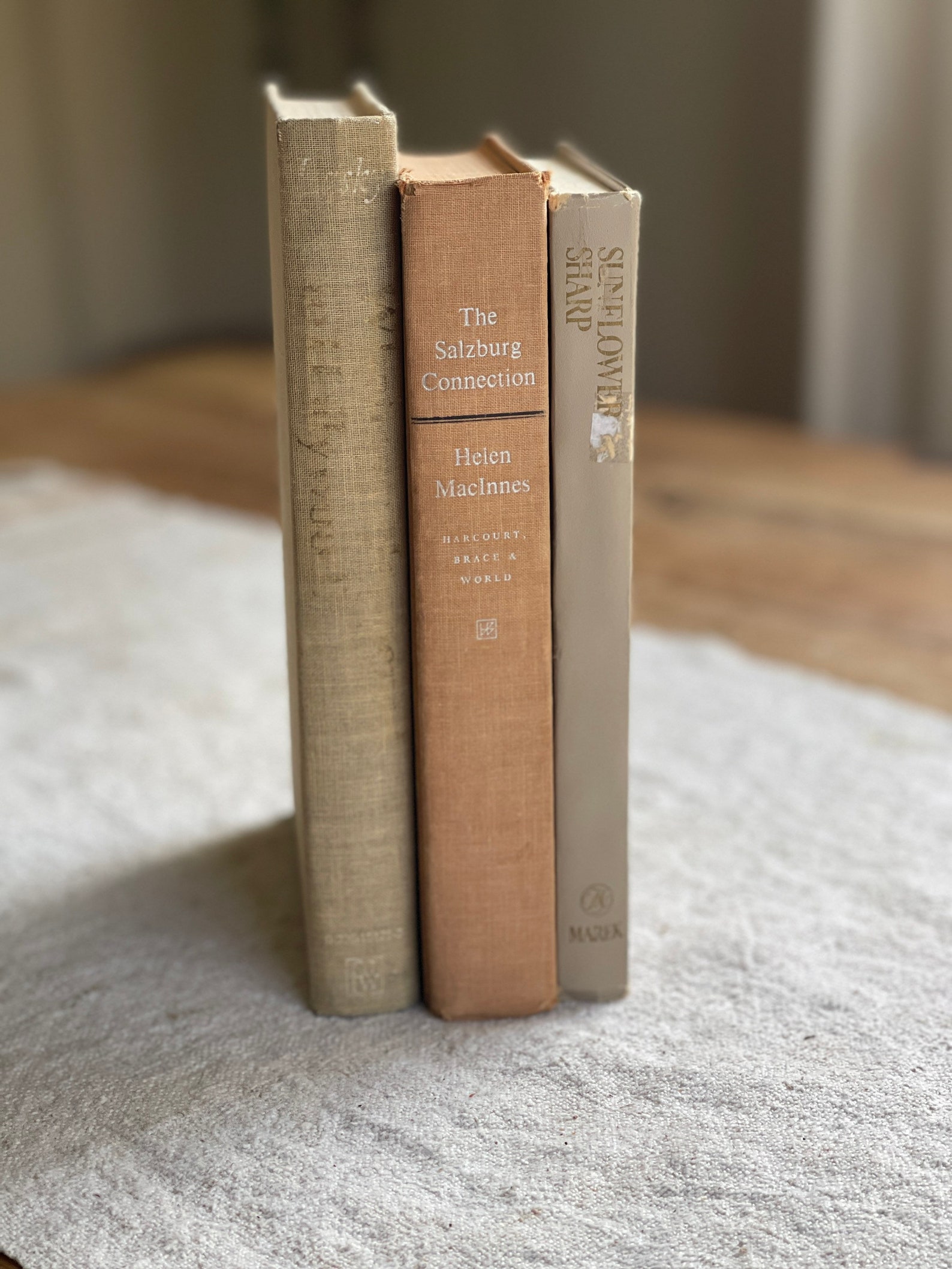 Three Tan Brown Vintage Books - Etsy